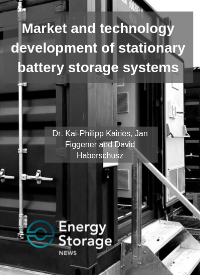 Market and technology development of stationary battery storage systems ...