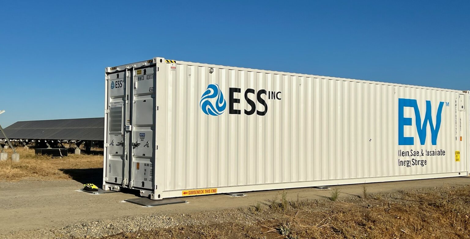 Flow battery player ESS Inc's CEO talks 'green baseload'