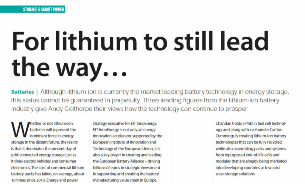 For lithium to still lead the way… - Energy-Storage.News