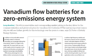Vanadium flow batteries for a zero-emissions energy system - Energy ...