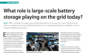 What role is large-scale battery storage playing on the grid today ...