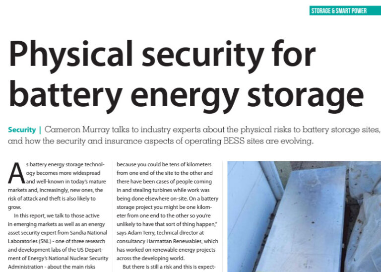 Physical security for battery energy storage - Energy-Storage.News