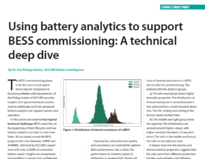 Using battery analytics to support BESS commissioning: A technical deep ...