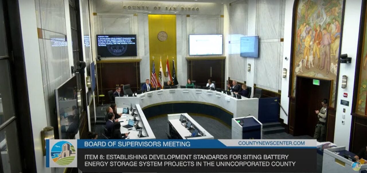 California’s San Diego County votes to adopt BESS standards following ...