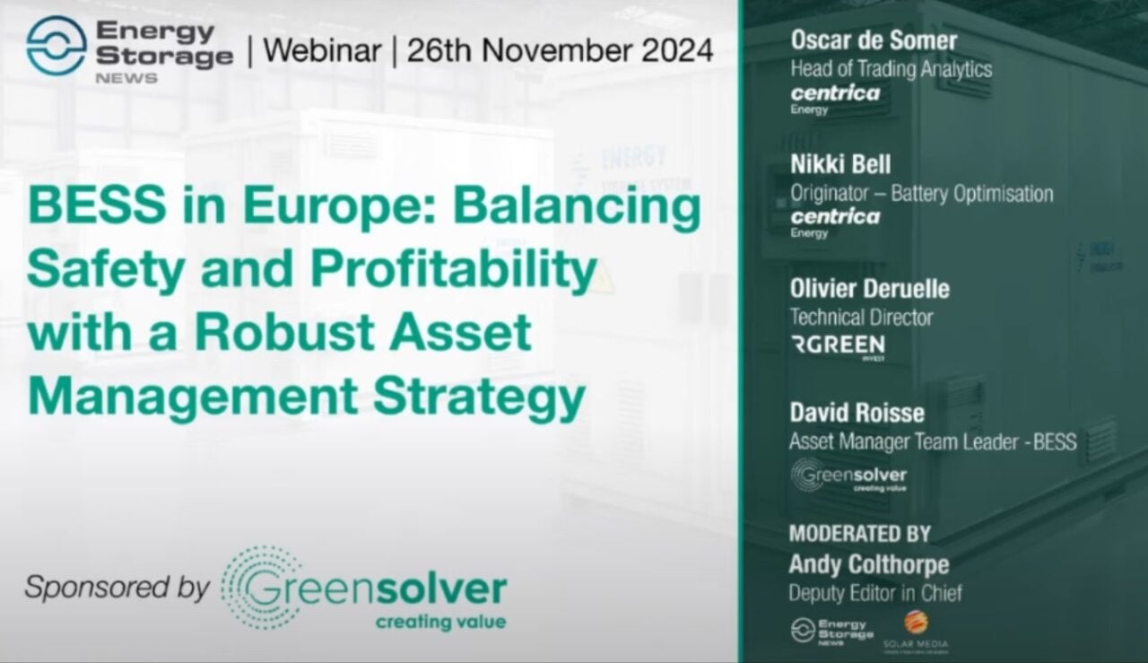 VIDEO: Balancing safety and profitability in European BESS asset management - Energy-Storage.News